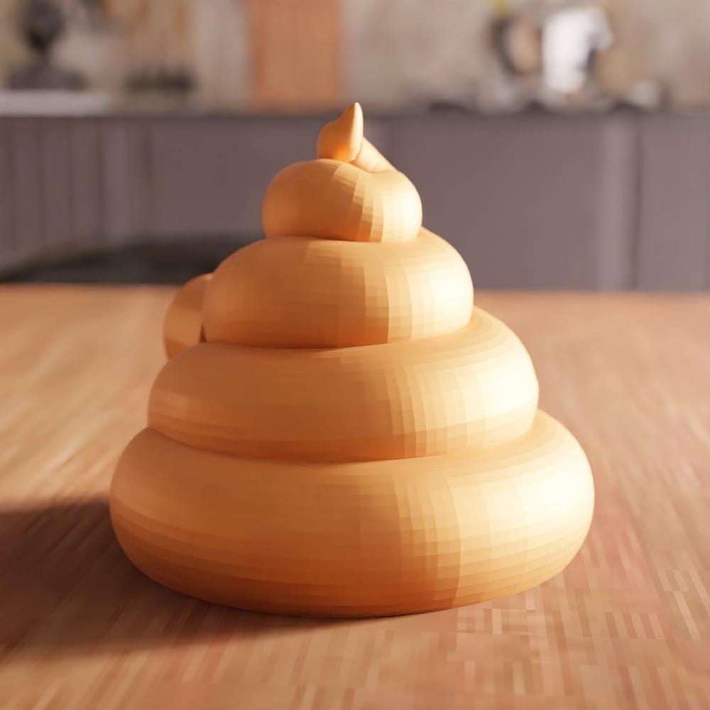 3D Poop Emoji Figure STL File - Funny Decorative Desk Art (digital ...