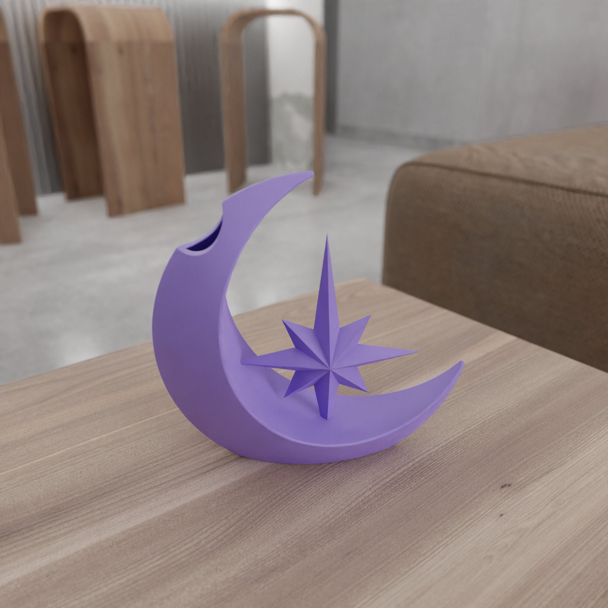 3D Moon Flower Vase With 3D Stl Files and Ready to Print & - Etsy