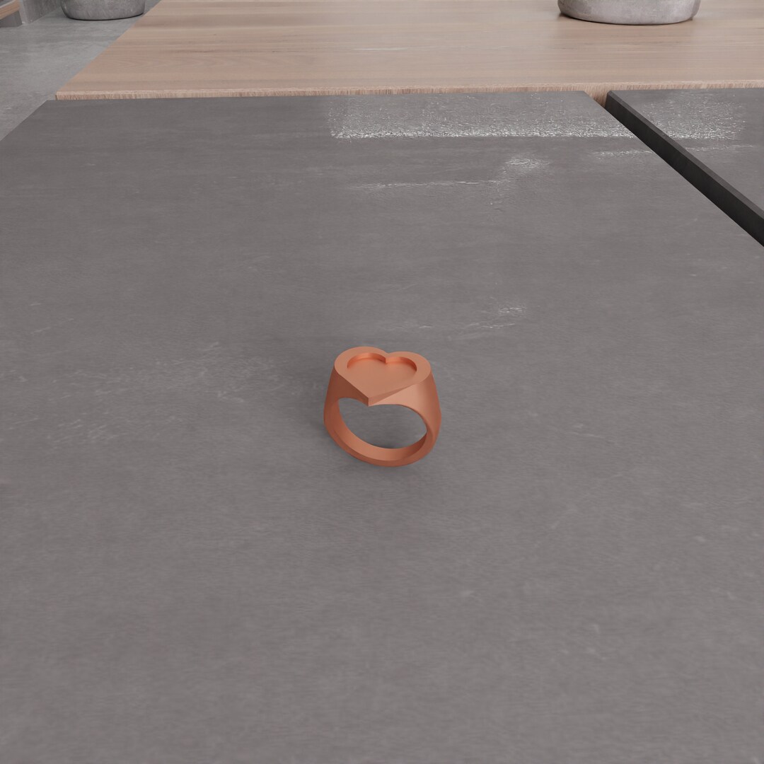 3D Heart Ring Decor With 3D Stl File & Heart Decor, 3D Printing, Ring ...