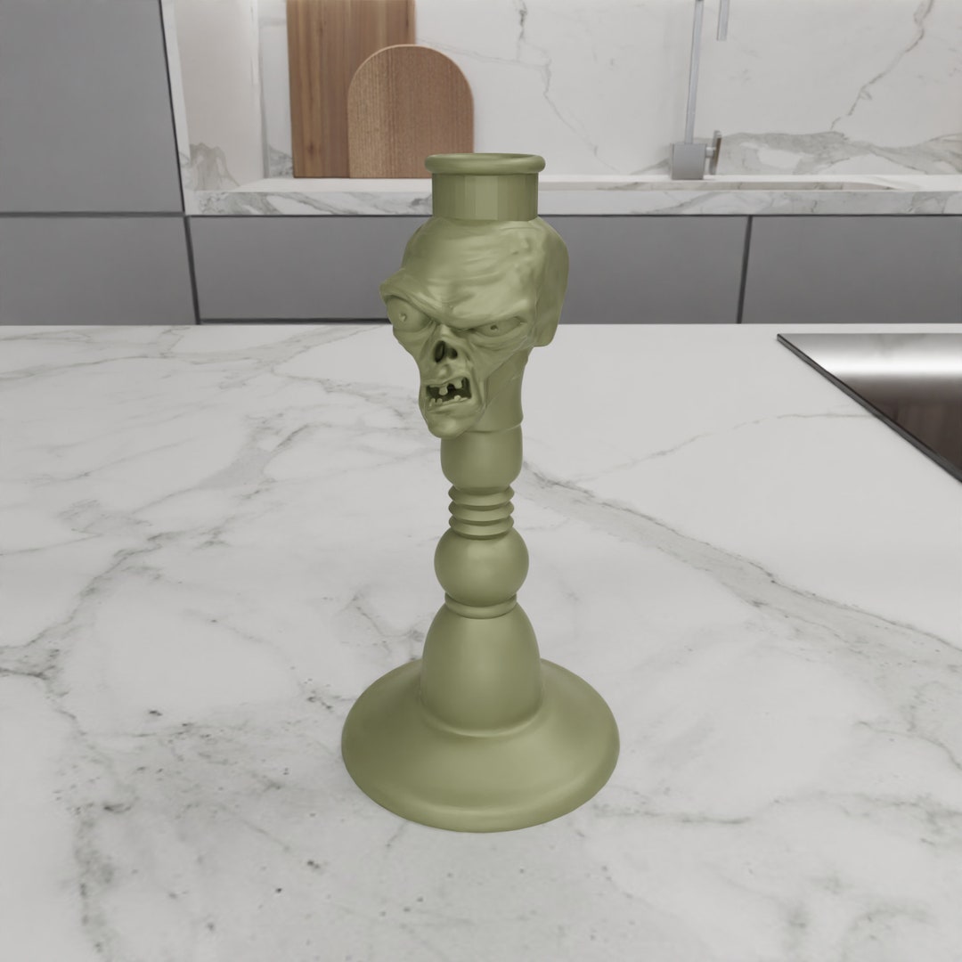 3D Zombie Candle Holder With 3D Stl File & Trick or Treat, Modern ...