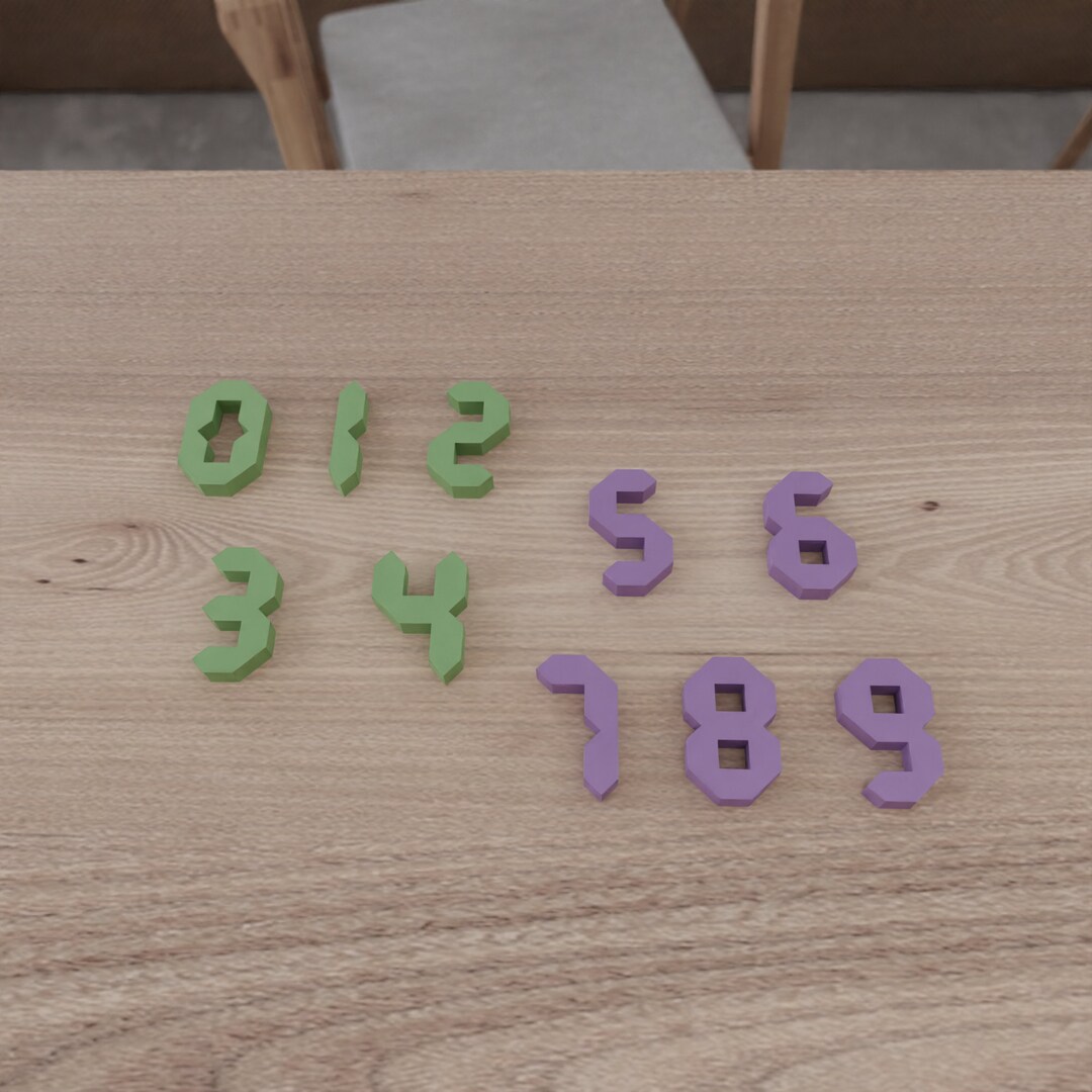 3D Numbers Stl Decor With 3D Stl Files and Ready to Print & Number One ...