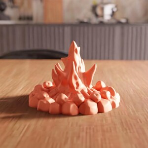 3D Camp Fire STL File - Summer Camp Decor, Kids Toy Fire Art, Home and ...