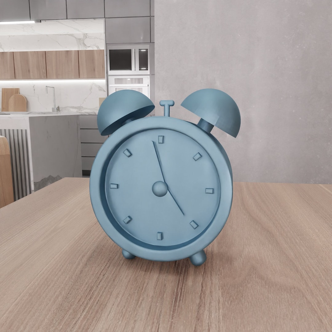 3D Alarm Clock Decor With 3D Stl File & 3D Printing, Office Clock, Desk ...