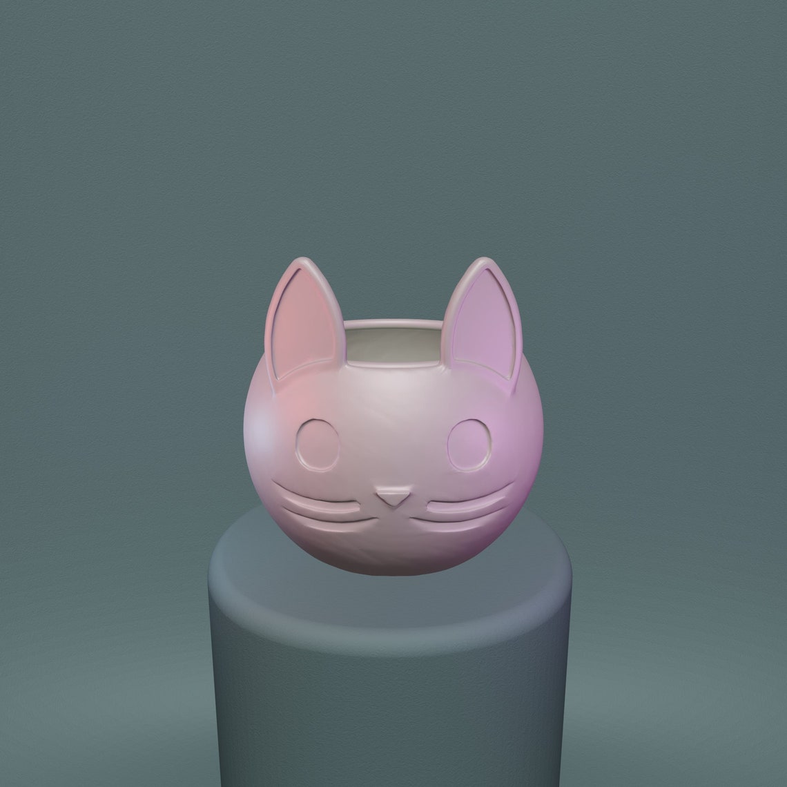 3D Cat Planter With 3D Stl Files Digital Download & Small - Etsy