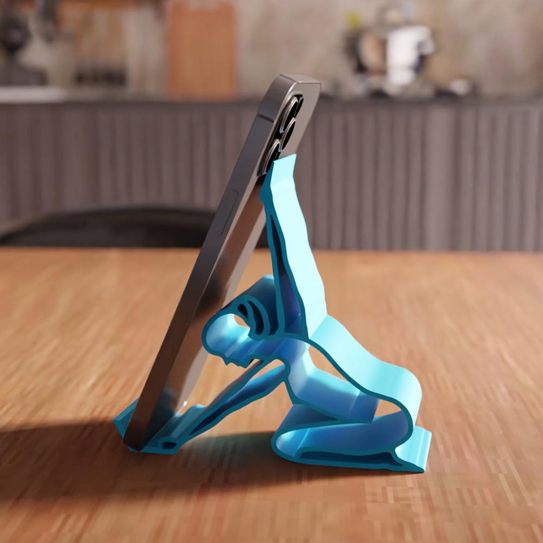 3D Girl Phone Stand STL File - Cute Desk Holder for Smartphone, 3D ...