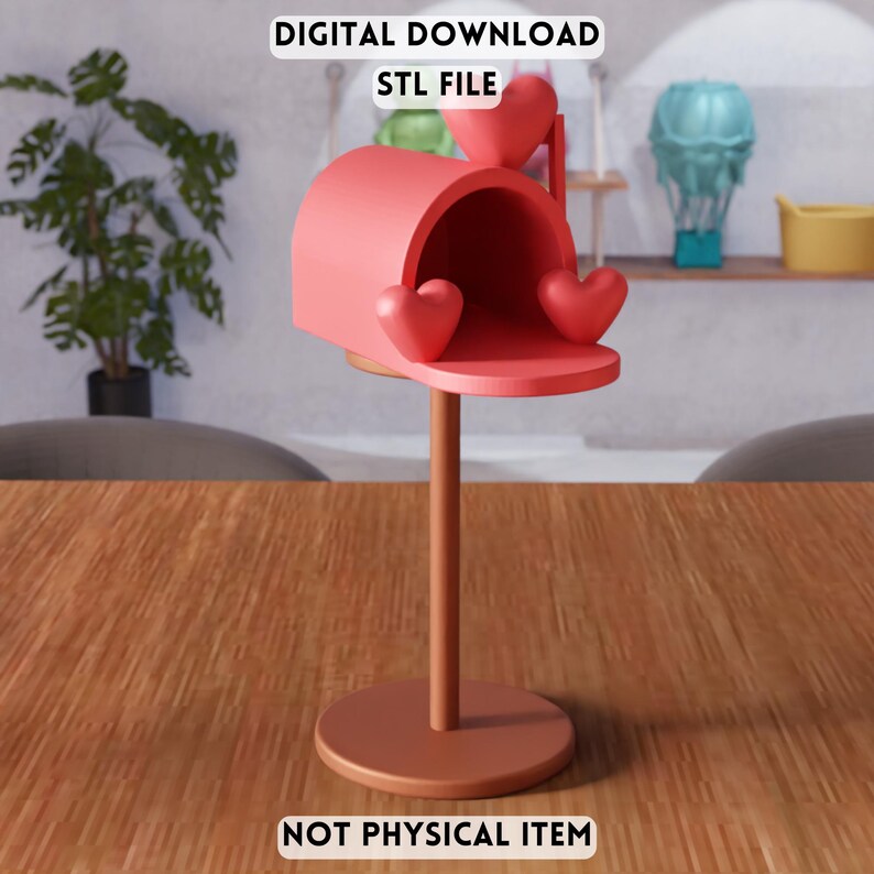 3D Heart Mailbox STL File - Valentine Decor Mail Holder Love Gift ...