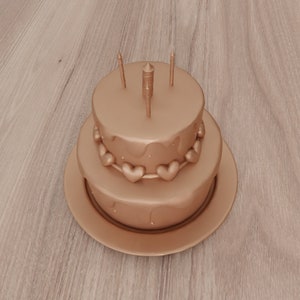 3D Birthday Cake Decor Gift for Girlfriend With Stl File & 3D Printing ...