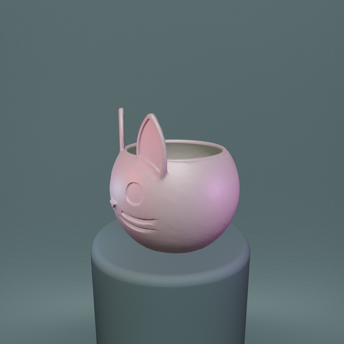 3D Cat Planter With 3D Stl Files Digital Download & Small - Etsy