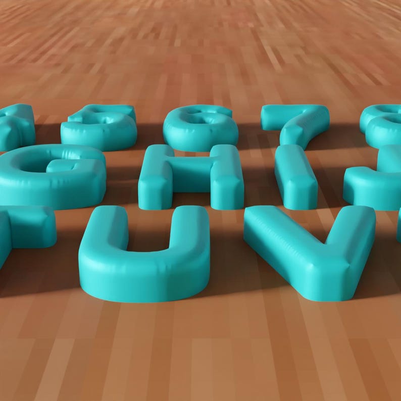 3D Alphabet and Numbers Set STL File - Educational Letter Decor ...