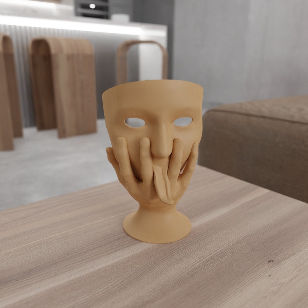 3D Mask Face Modern Decor With 3d Stl Files & 3d Printed Decor, Ready ...