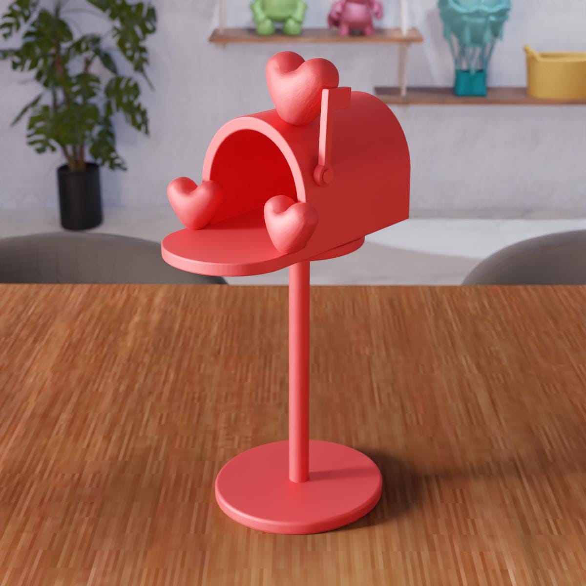 3D Heart Mailbox STL File - Valentine Decor Mail Holder Love Gift ...