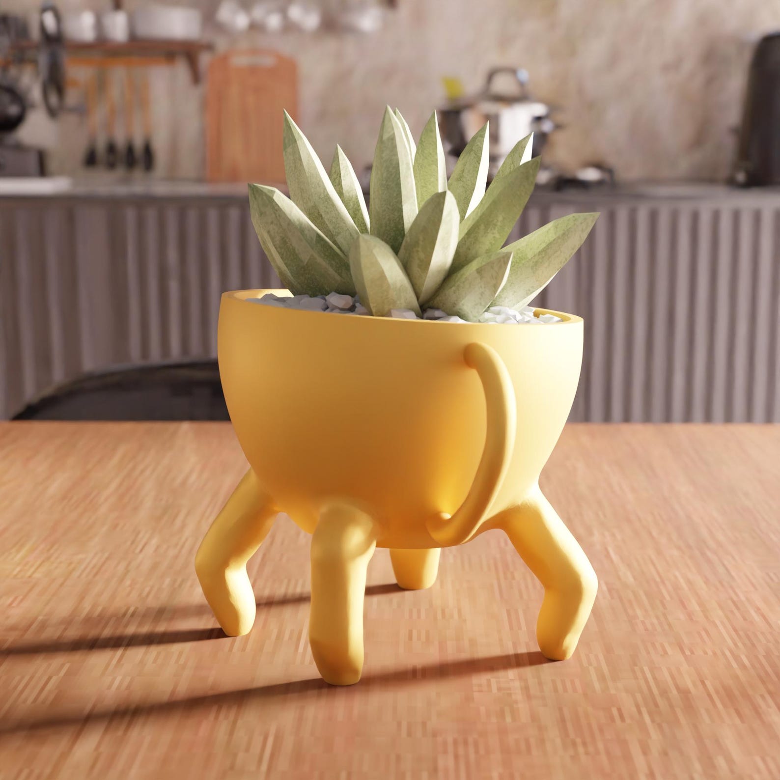 3D Finger Cup Planter STL File – Modern Desk Decor (digital Download ...