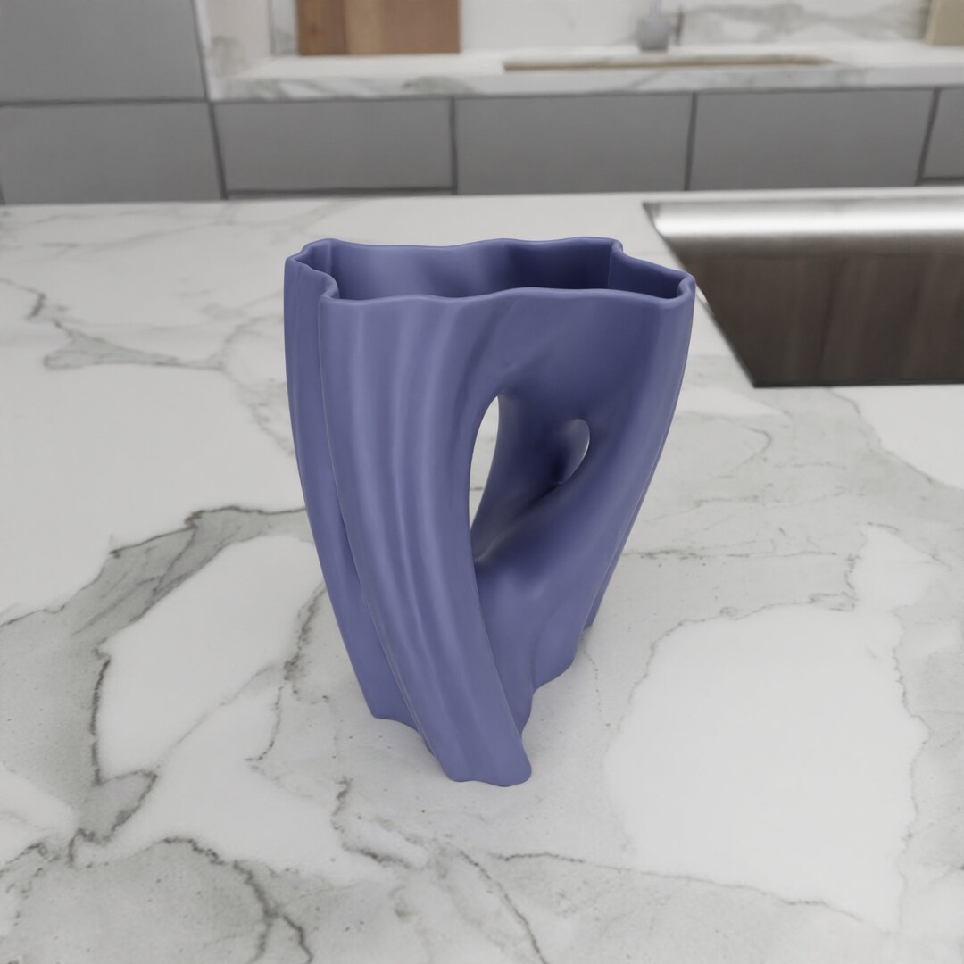 3D Futuristic Flower Vase Gifts for Her With 3D Stl File & Modern Decor ...