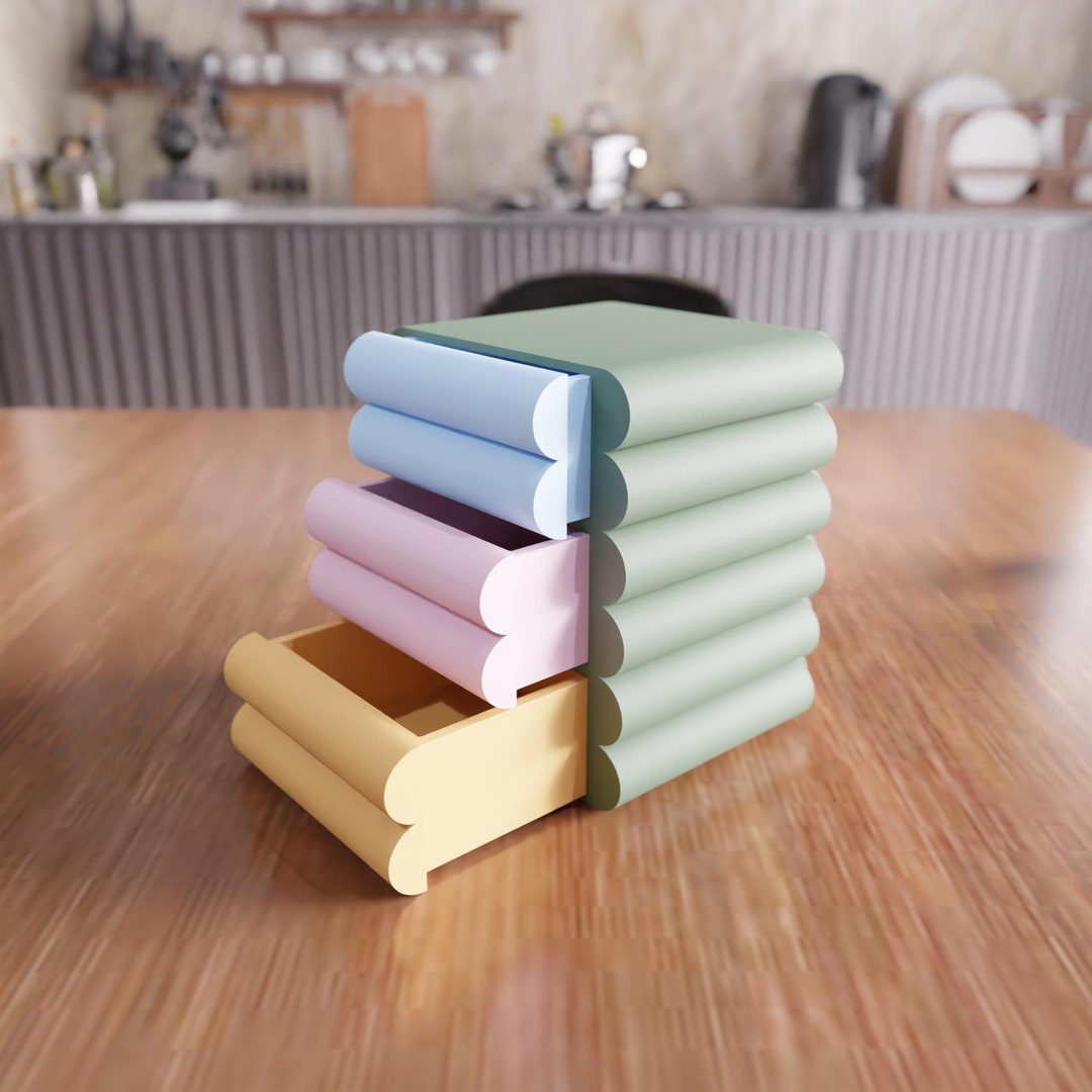 3D Organizer Drawers STL File - Stackable Storage Box, Tool and Jewelry ...