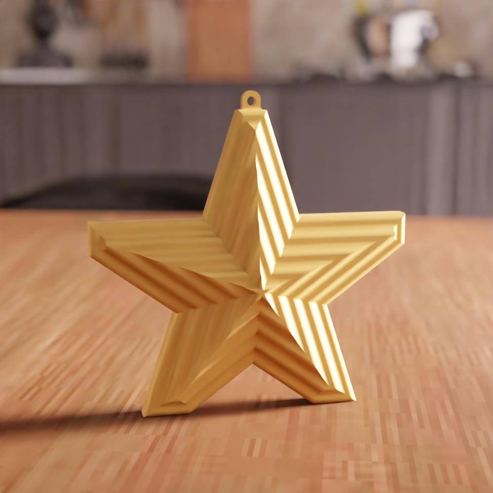 3D Star Christmas Ornament STL File – Festive Tree Decor (digital File ...