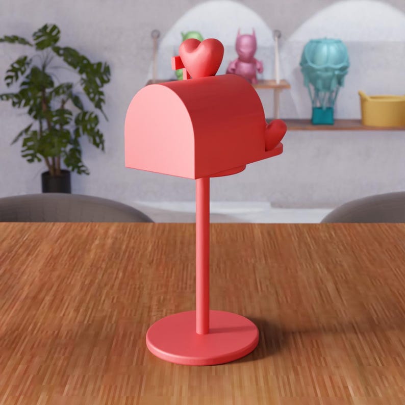3D Heart Mailbox STL File - Valentine Decor Mail Holder Love Gift ...