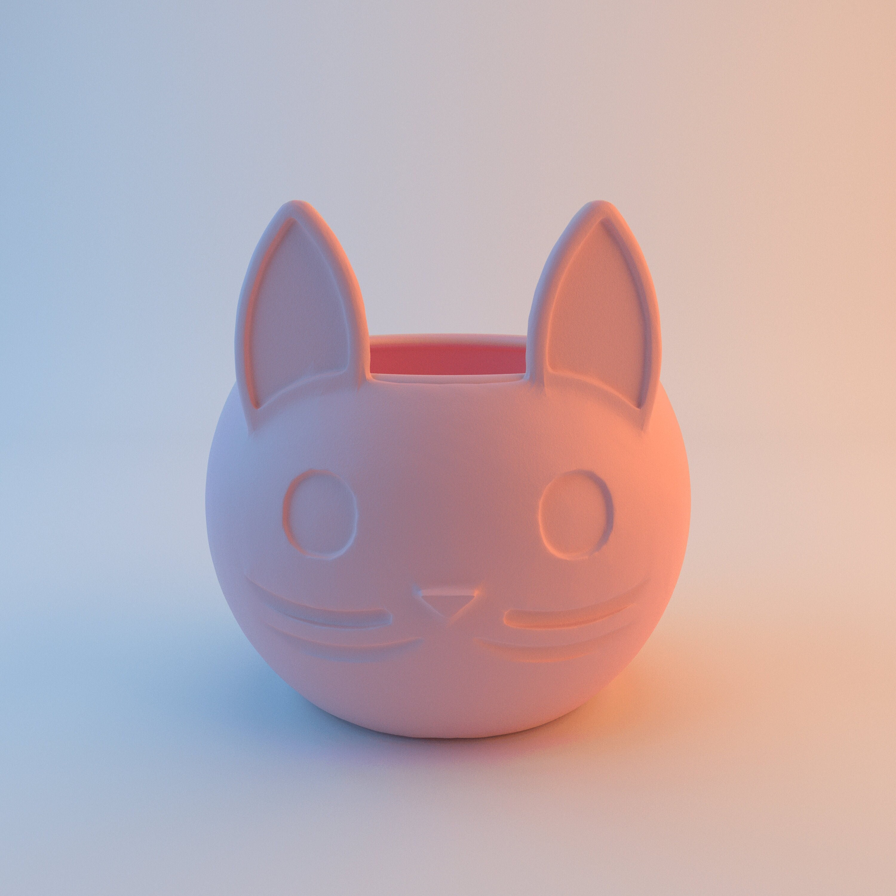 3D Cat Planter With 3D Stl Files Digital Download & Small - Etsy