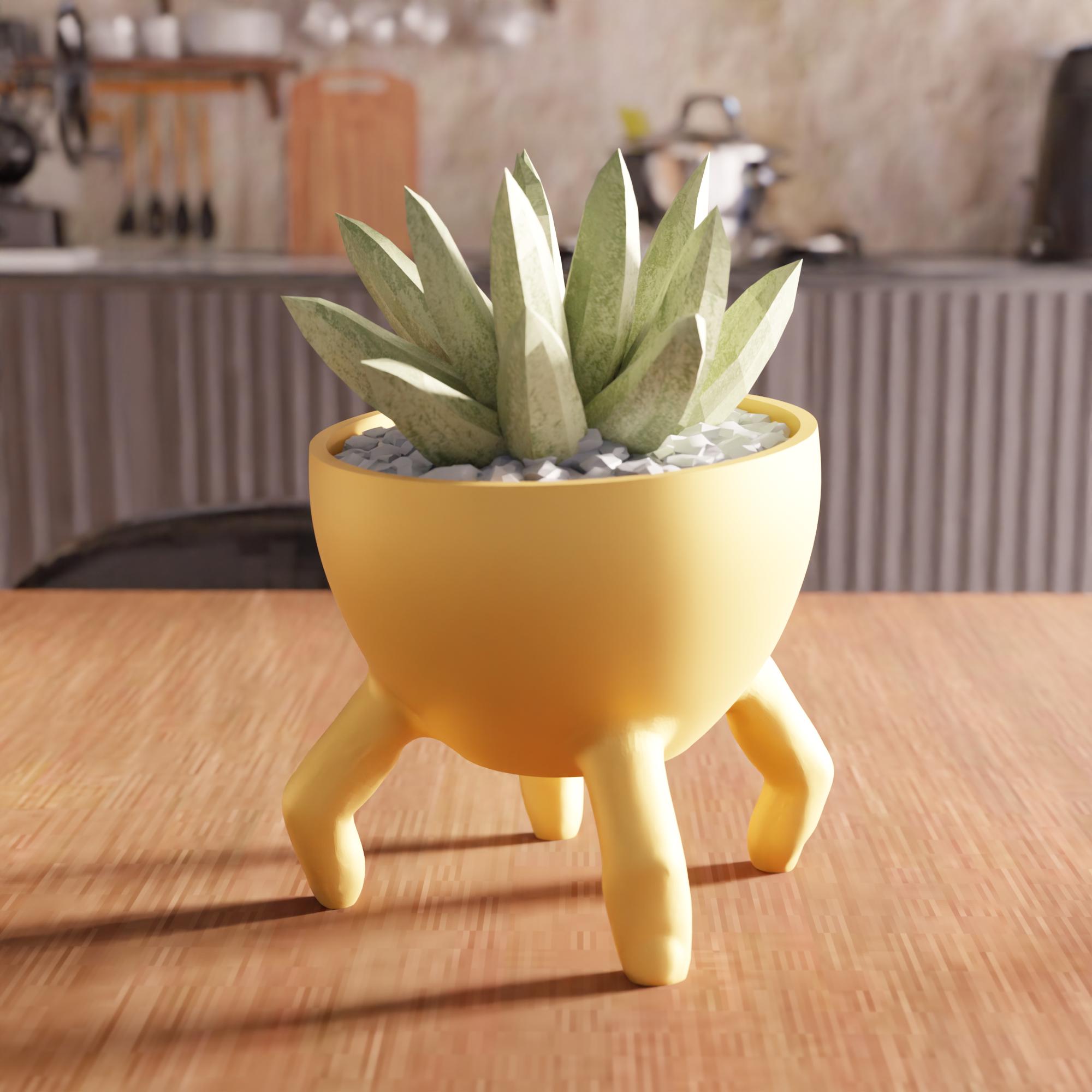 3D Finger Cup Planter STL File – Modern Desk Decor (digital Download ...