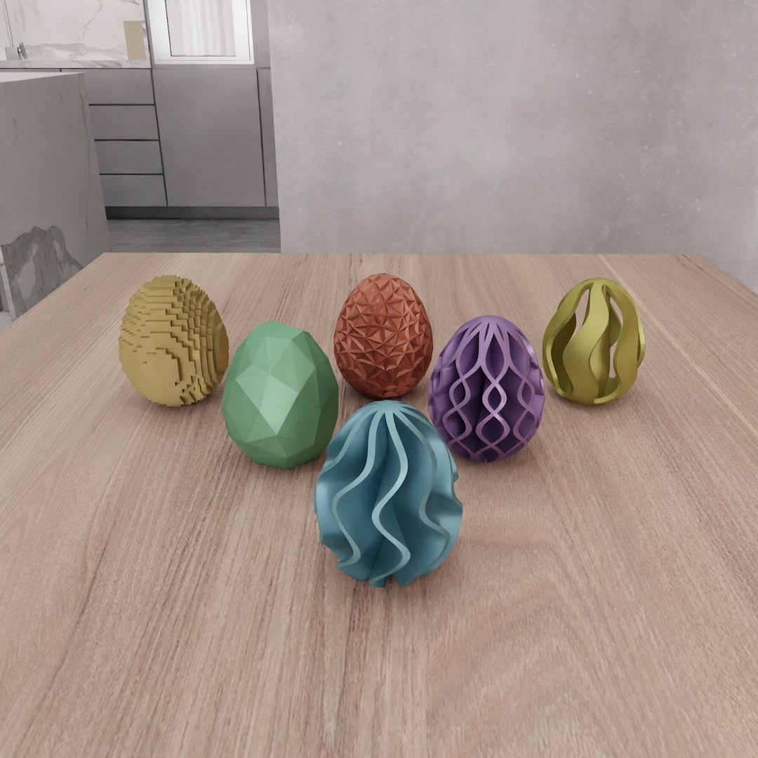 3D Easter Egg Kit Decor as 3D Stl File & Easter Gift, Easter Day, 3D ...