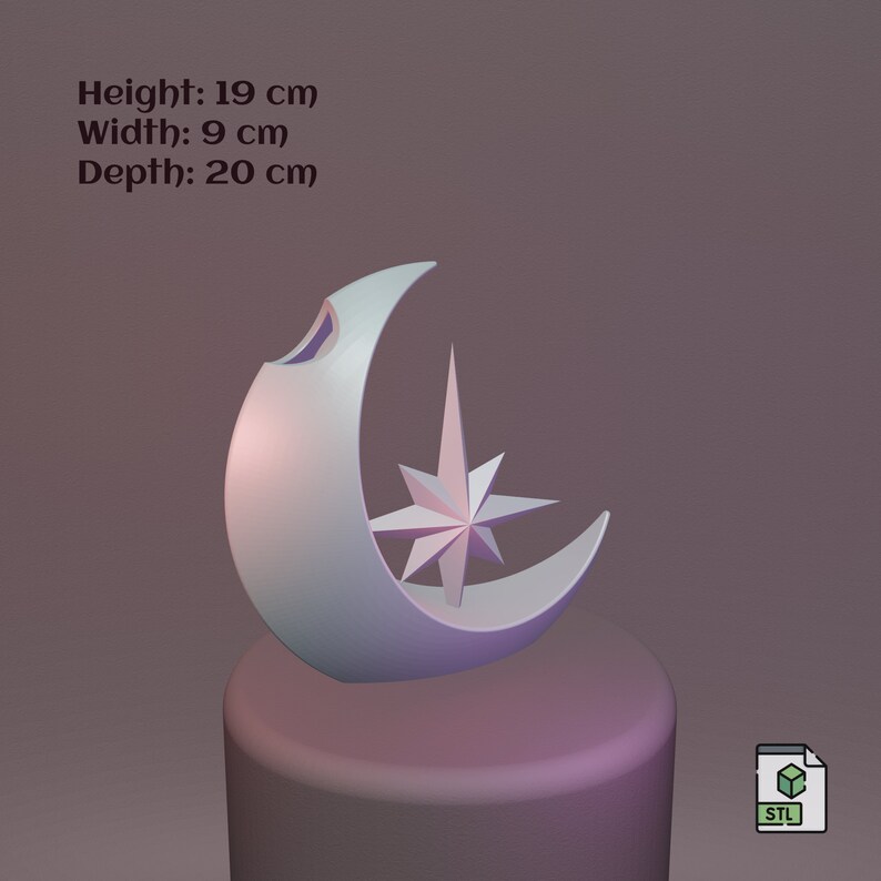 3D Moon Flower Vase With 3D Stl Files and Ready to Print & - Etsy