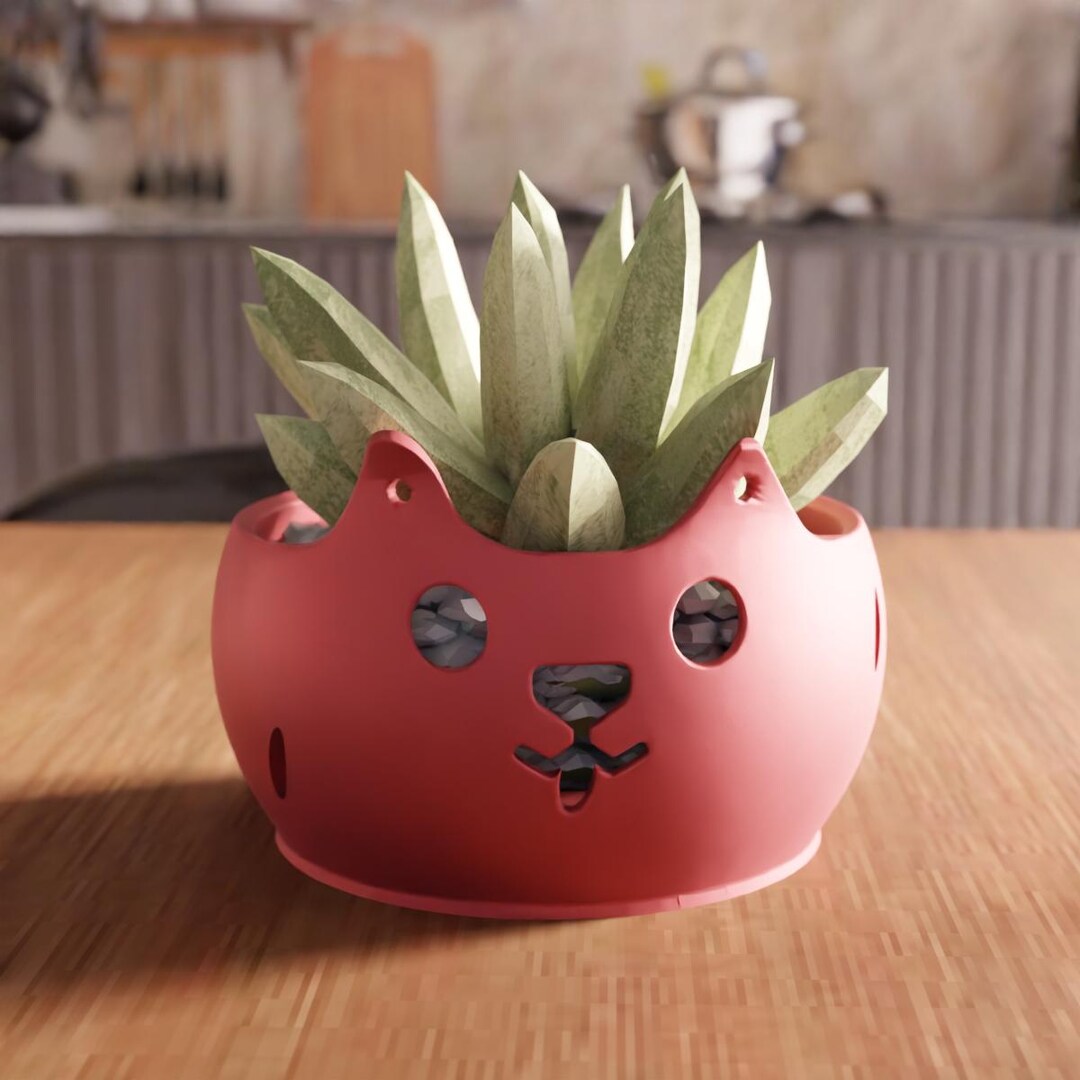 3D Cute Cat Bowl STL File - Decorative Jewelry or Treat Dish, 3D ...