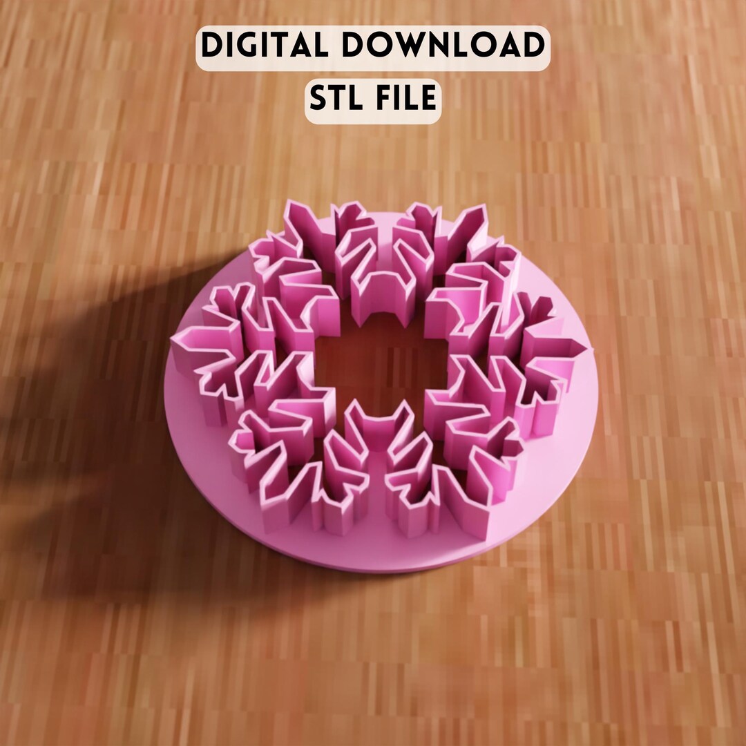 3D Snowflake Cookie Cutter STL File - Festive Baking Design for Winter ...