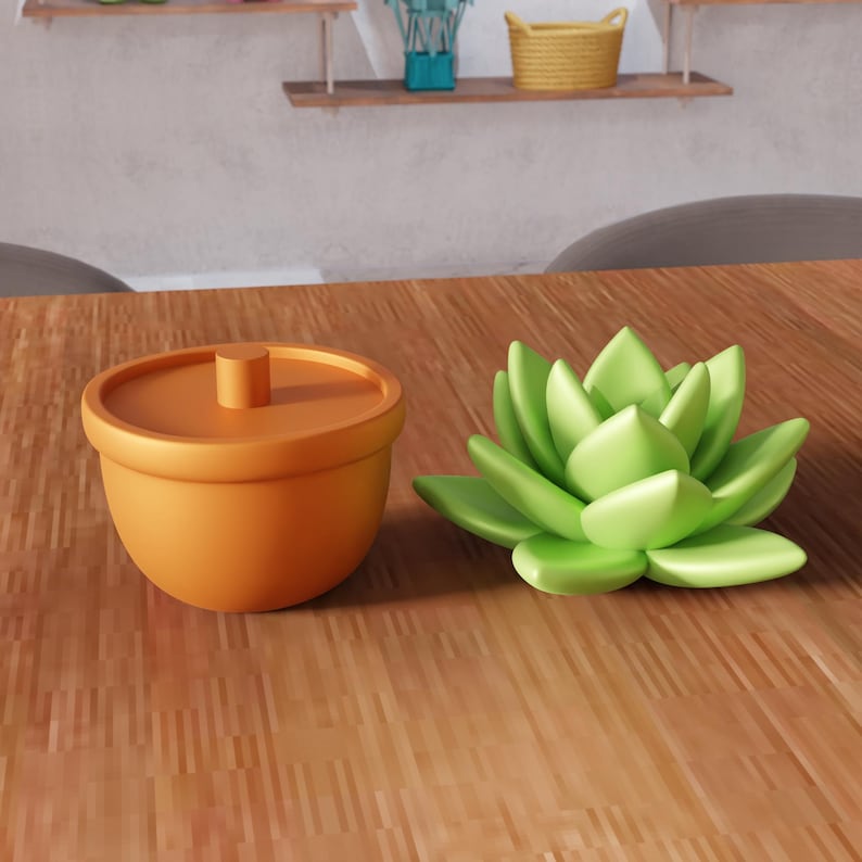 3D Succulent Plant STL File – Modern Home Desk Accent (digital Download ...