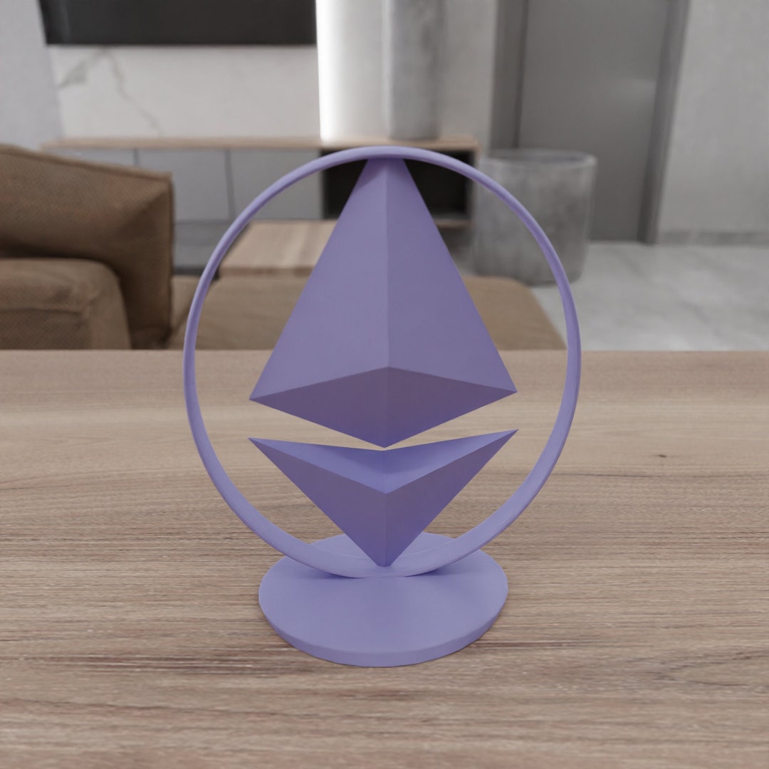 3D Ethereum Printed Coin Stl for Crypto Gift With 3D Print Stl File ...