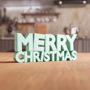 3D Merry Christmas Sign STL File – Festive Home Decor (digital Download ...