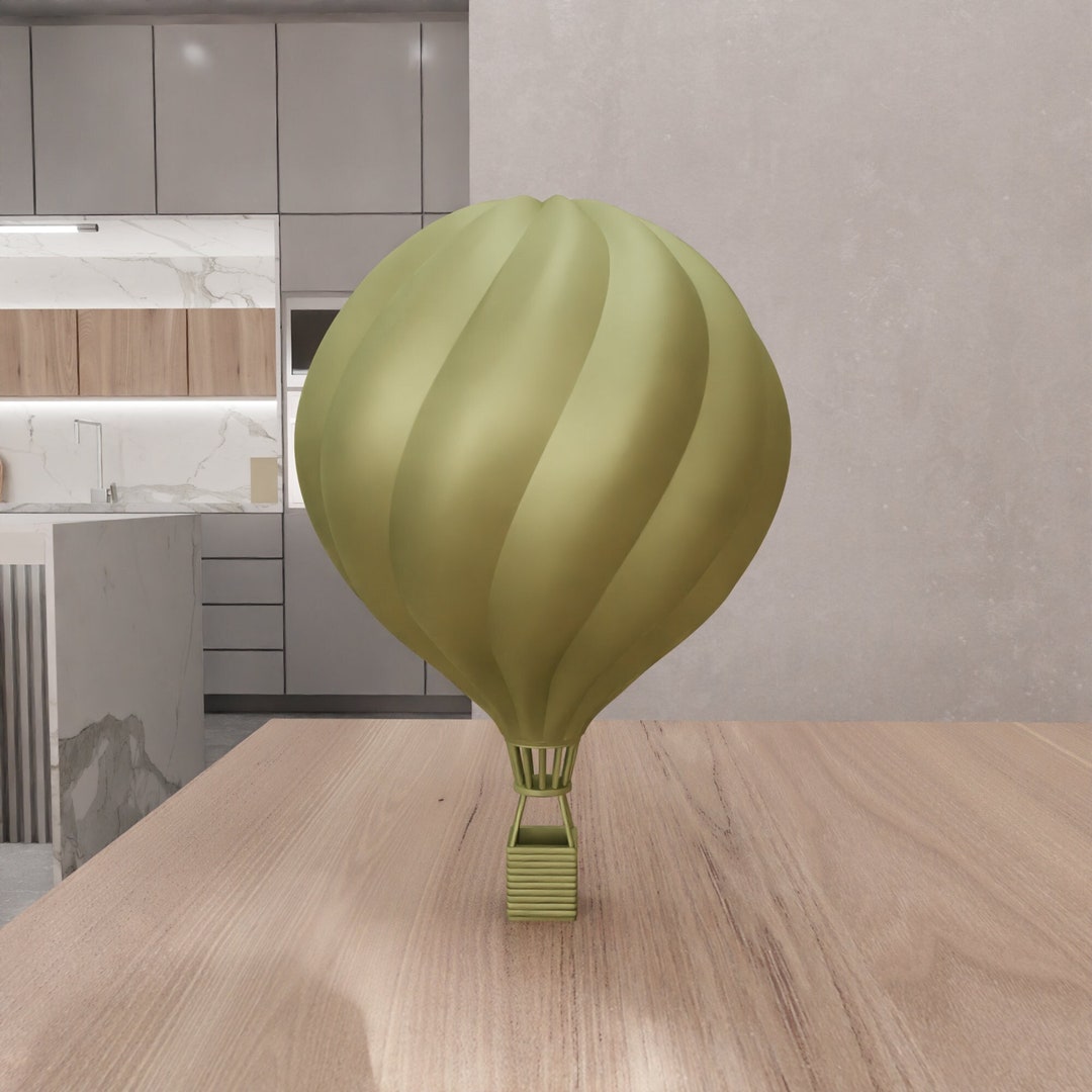 3D Hot Air Balloon Decor With 3D Stl File & Balloon Gift, 3D Printed ...