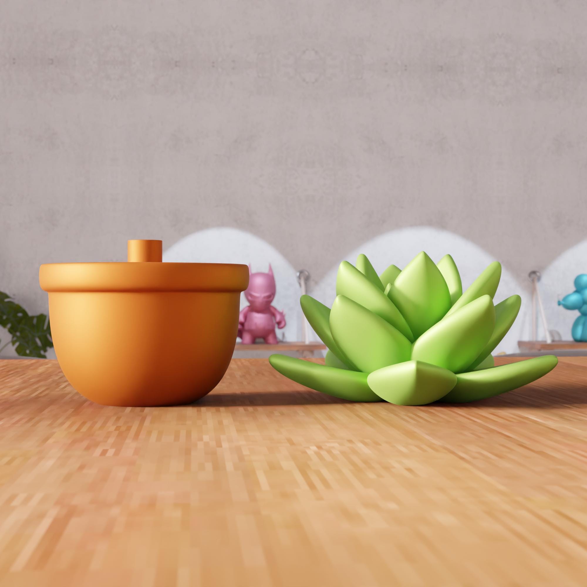 3D Succulent Plant STL File – Modern Home Desk Accent (digital Download ...