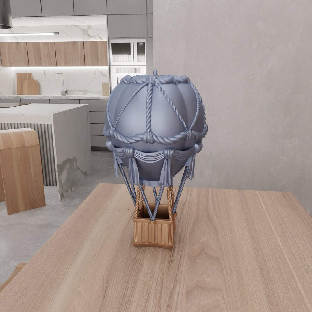3D Hot Air Balloon Decor 2 as Stl File & 3D Printed Decor, Air Balloon ...