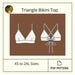 Triangle Bikini Top Sewing Pattern XS-2XL | Beginner Friendly | Pdf A4 ...