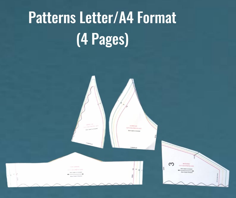 Lace Bralette Sewing Pattern| Bra Sewing Pattern| Sizes (XS- 2XL ...