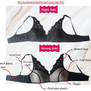 PDF Bralette Sewing Pattern Lace Bralette Pattern Pdf Sewing Pattern ...