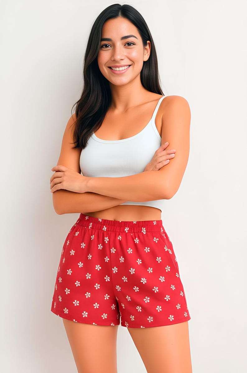 Easy Pajama Shorts Pattern With Side Pockets | XS–3X | Comfy Lounge ...