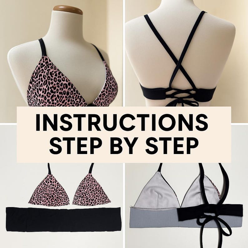 Triangle Bikini Top Sewing Pattern XS-2XL | Beginner Friendly | Pdf A4 ...