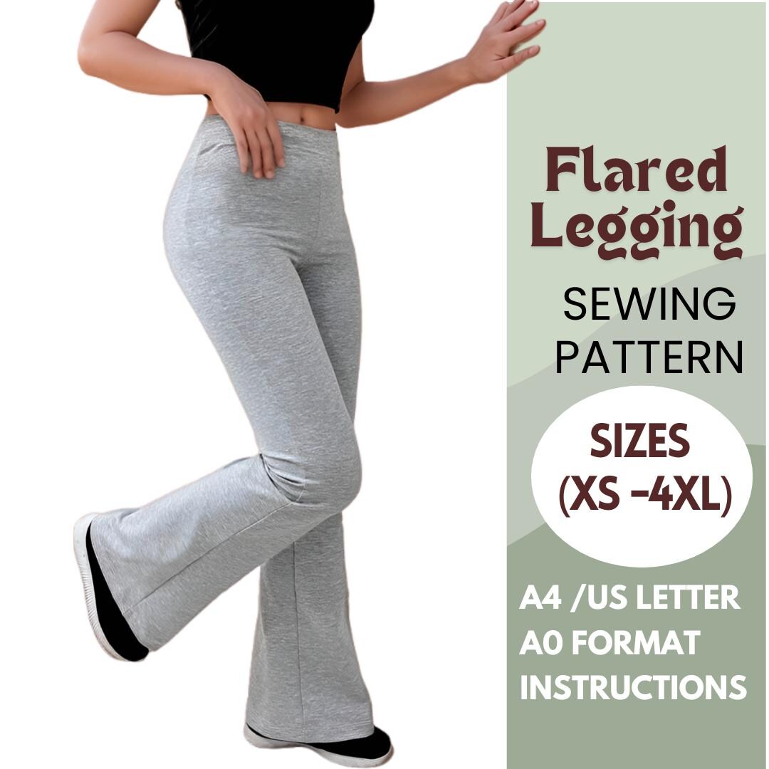 High-waisted Flared Leggings Sewing Pattern – Sleek and Comfortable ...