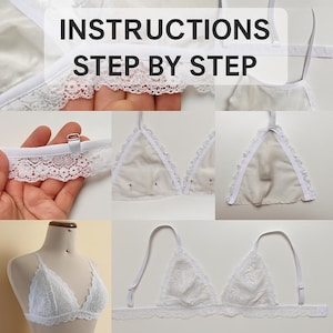 Triangle Bralette Pattern Sewing Pattern PDF | Beginner Lingerie | DIY ...