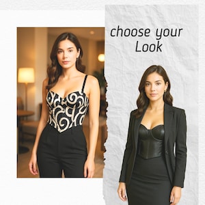 Bustier Sewing Pattern | Structured Corset Top With Vertical Cups | DIY ...