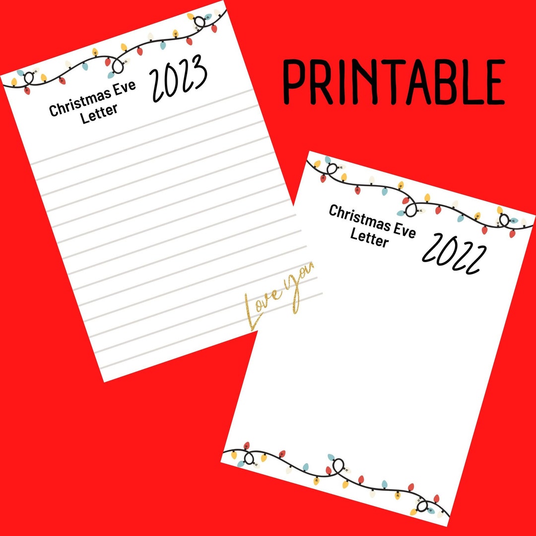 Christmas Eve Letter Printable - Etsy