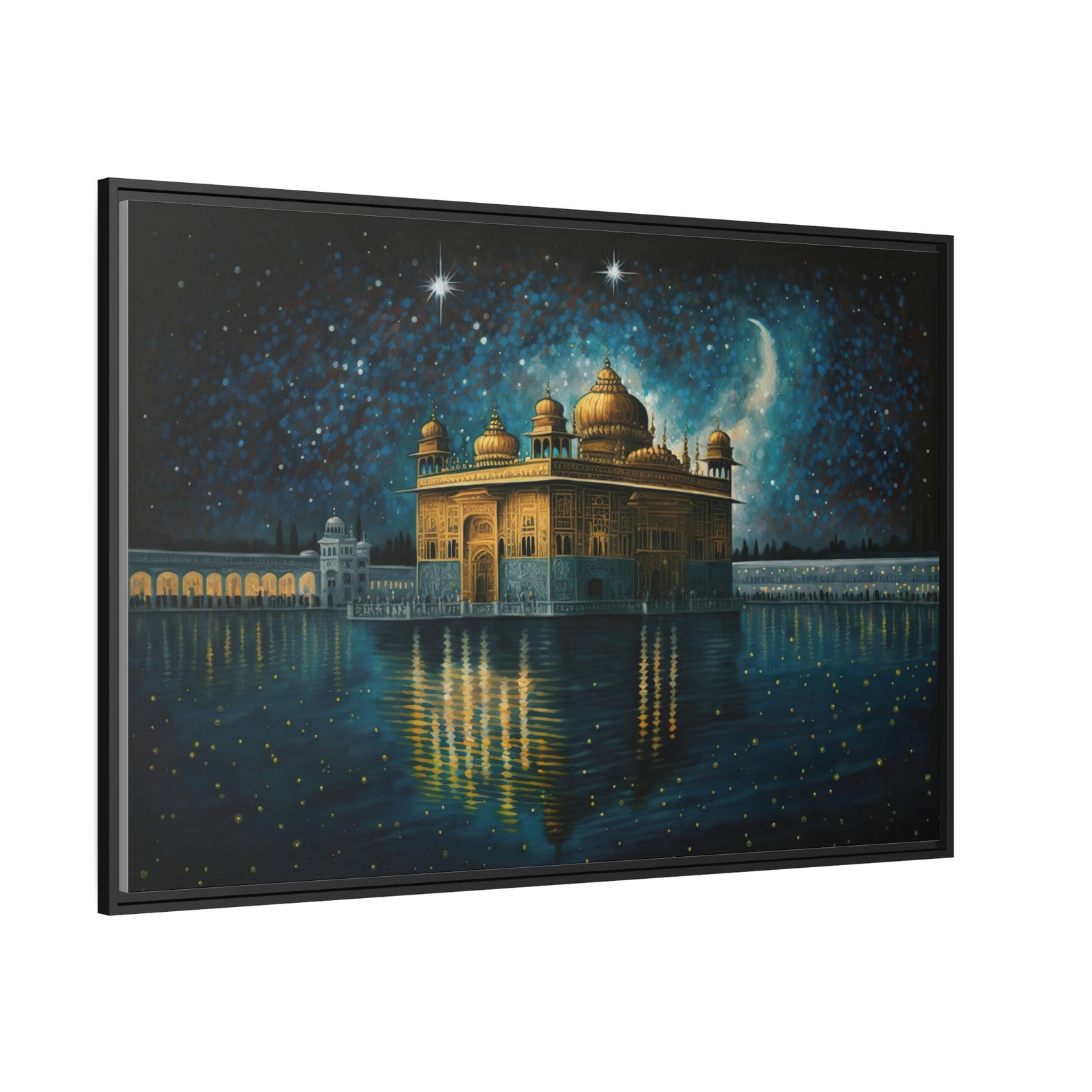 Golden Temple Oil Painting Wall Art Golden Temple Wall Decor Sikh Wall ...