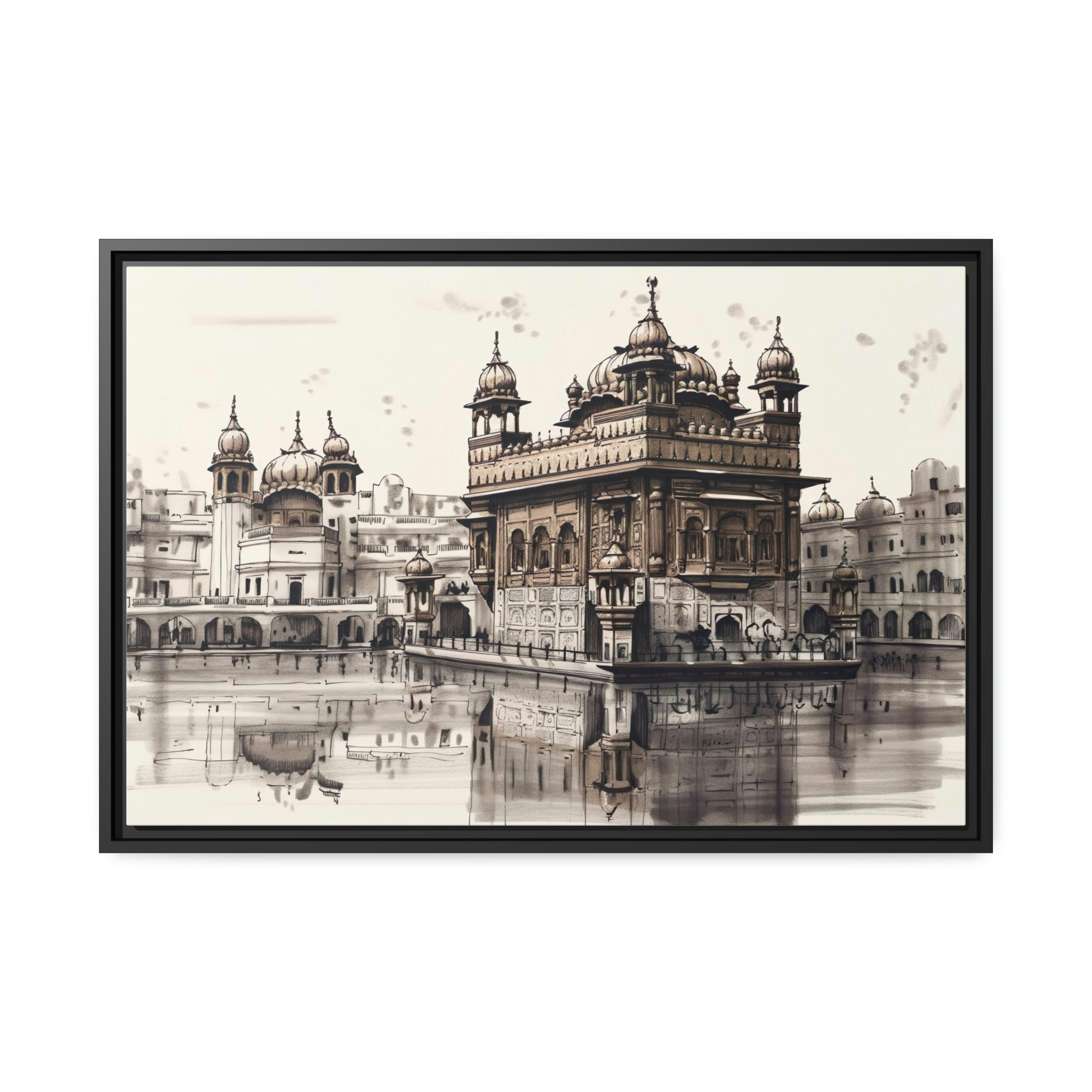 Golden Temple Pencil Sketch Framed Picture Harmandir Sahib Sikh Art ...