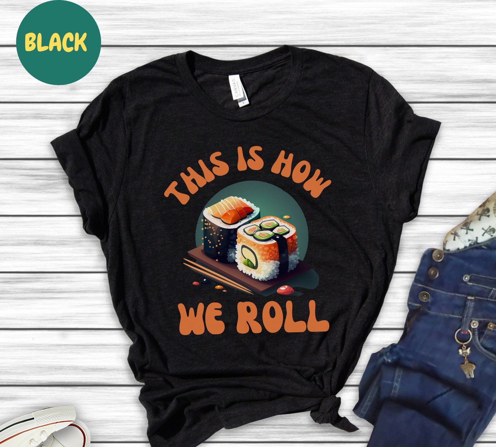 Sushi Shirt Cute Sushi Gift Japanese Cuisine Sushi Lover Foodie Shirt ...