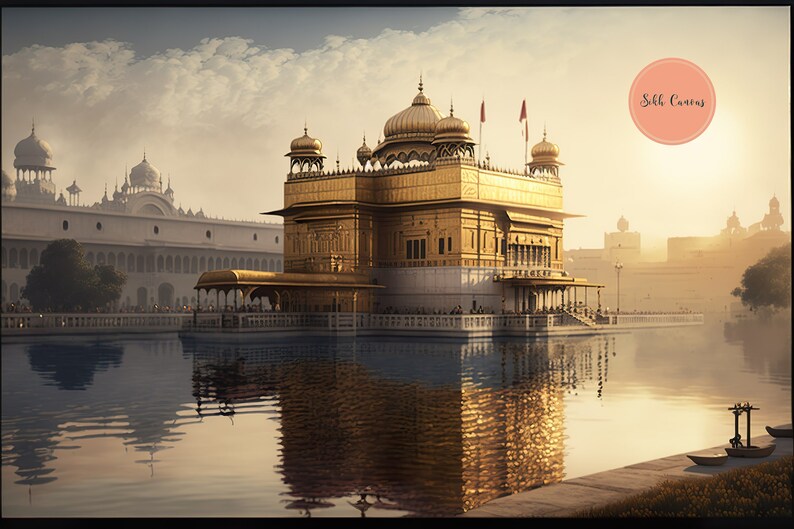 Sikh Digital Art Golden Temple Shining Fantasy Sikh Wall Decor Sikh ...