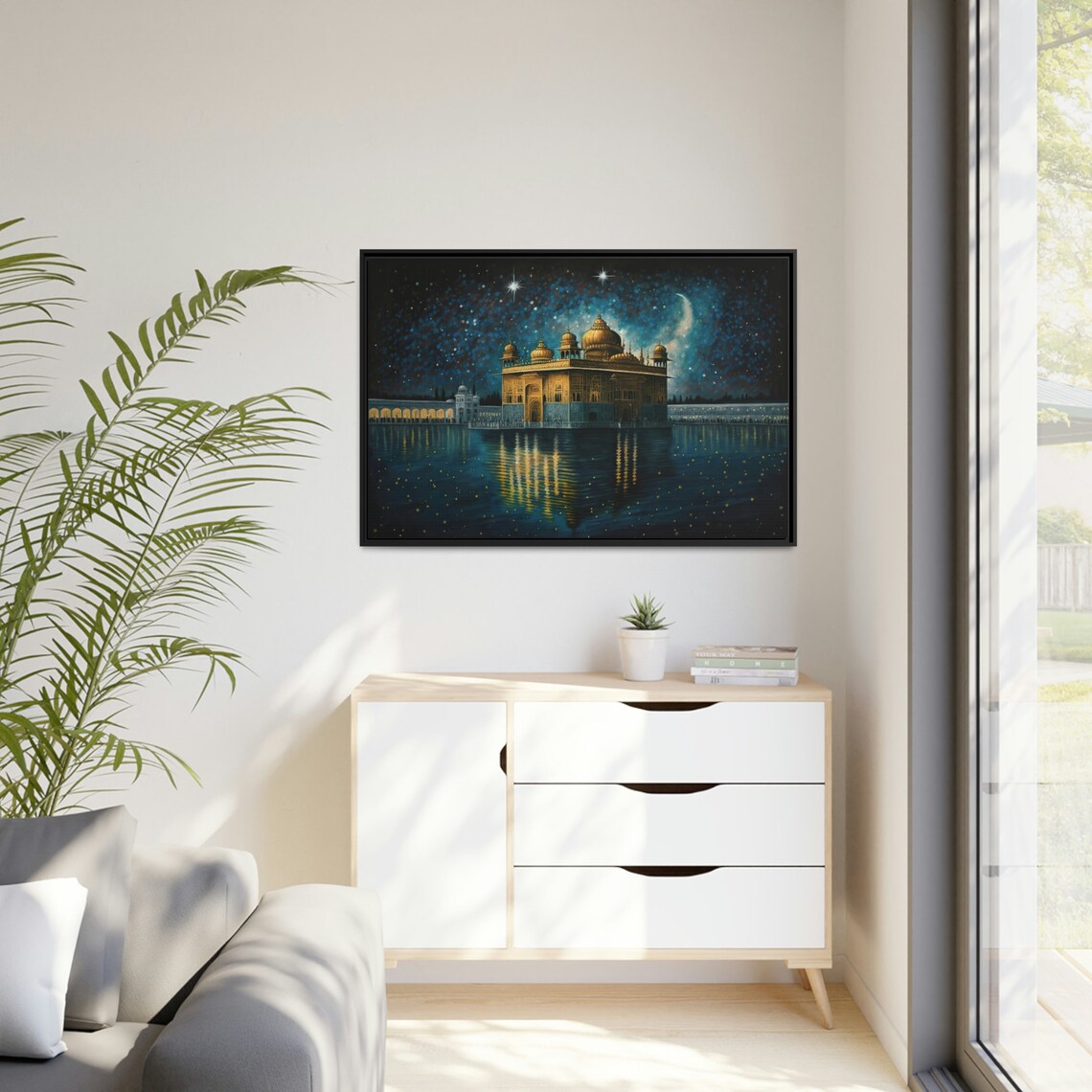 Golden Temple Oil Painting Wall Art Golden Temple Wall Decor Sikh Wall ...