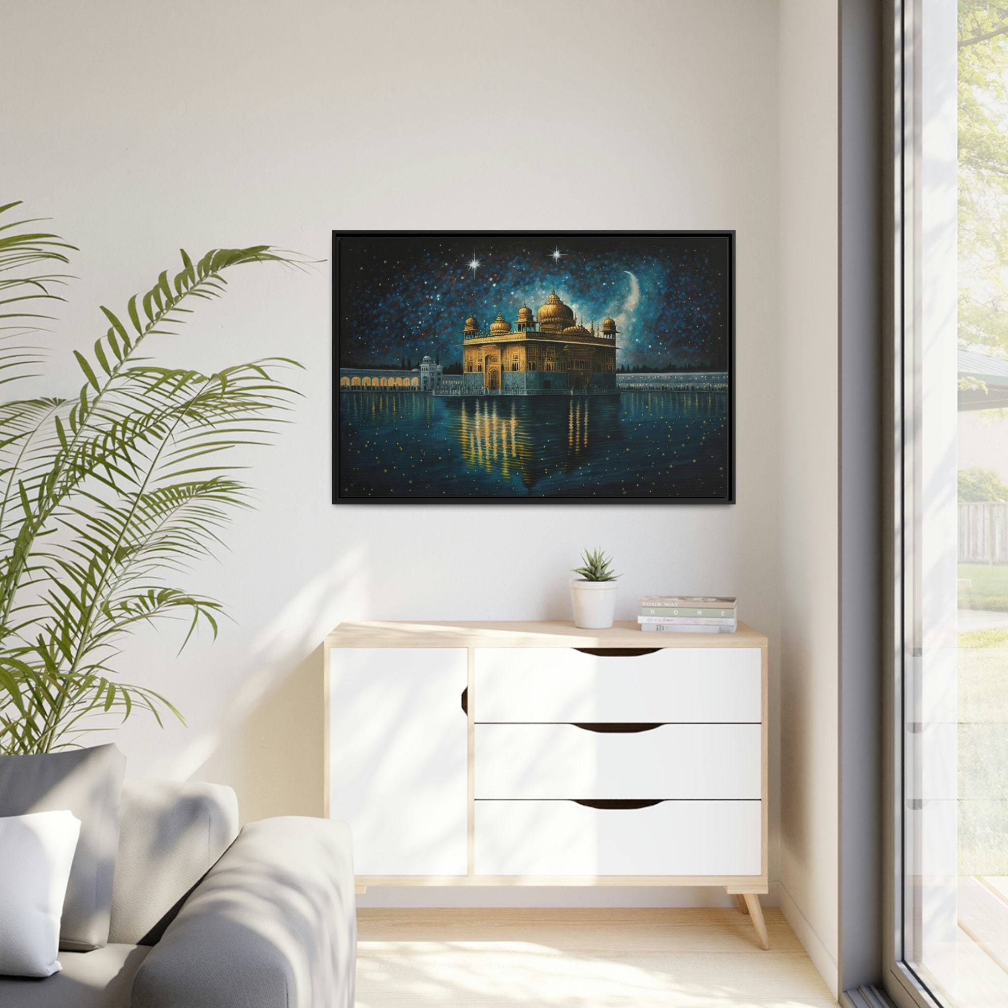 Golden Temple Oil Painting Wall Art Golden Temple Wall Decor Sikh Wall ...