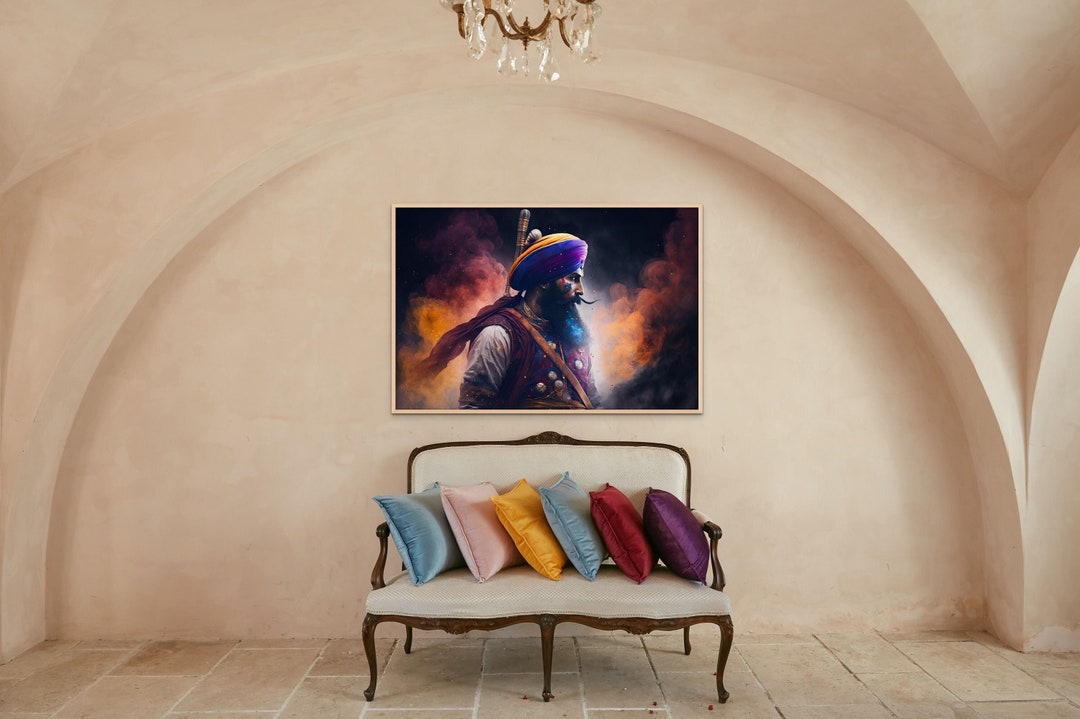 Sikh Wall Decor Sikh Fantasy Painting Art Sikhism Wall Art Sikh Designs ...