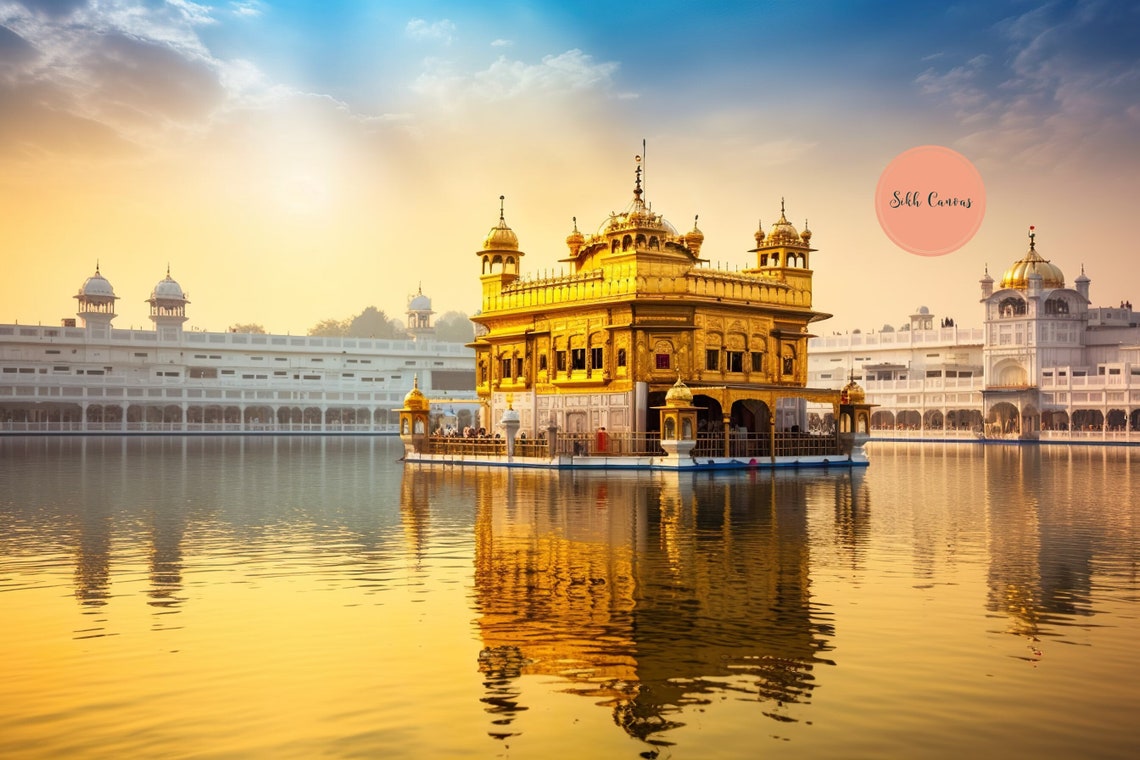 Sikh Digital Art Golden Temple Fantasy Sikh Wall Decor Sikh Wallpaper ...