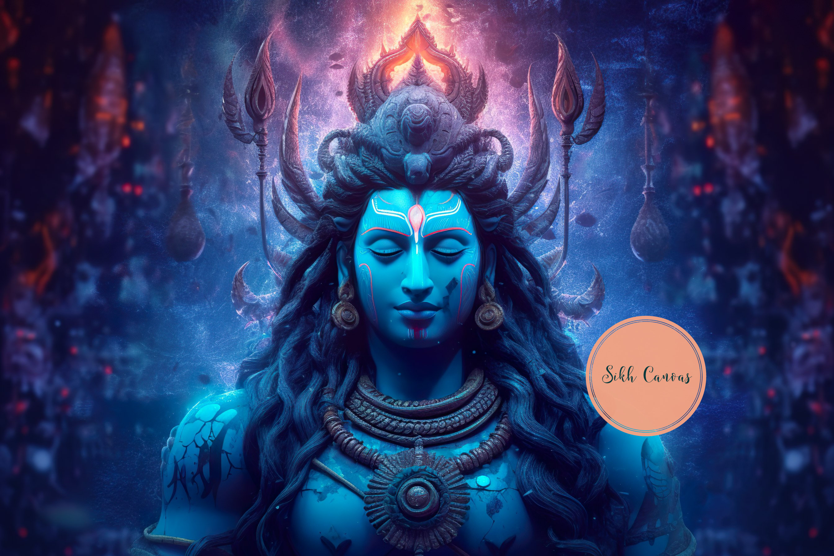 Hindu Digital Art Lord Shiva the Destroyer Om Hinduism Fantasy ...